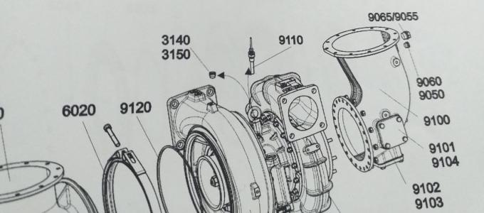 T- KBB Marine Diesel Engines Turbocharger Parts Speed Sensor